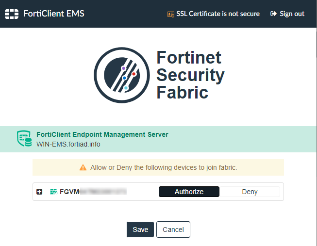 Establish connectivity on the EMS connector | FortiGate Public Cloud 7.2.4
